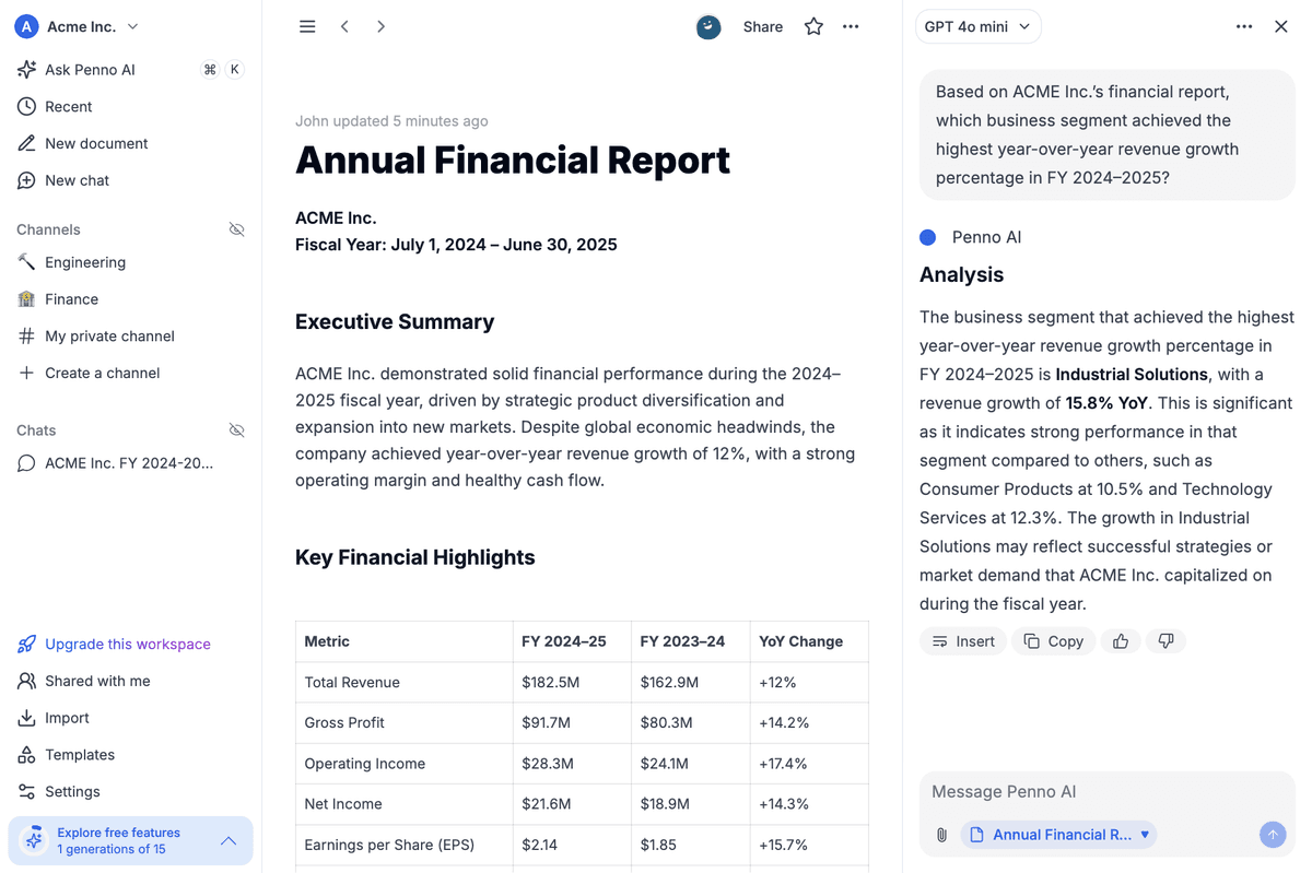 Penno - Your ultimate writing & research platform