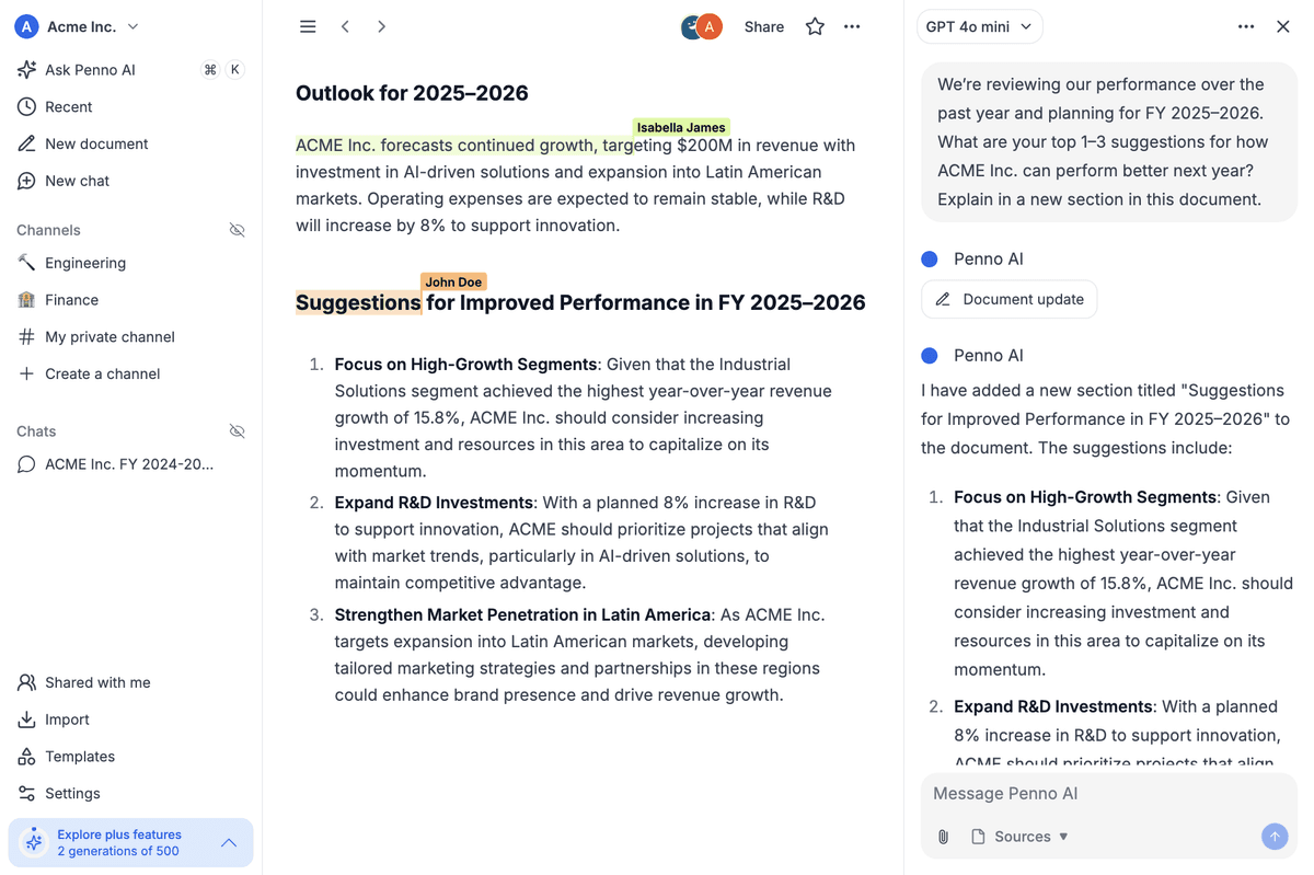 Penno - Your ultimate writing & research platform